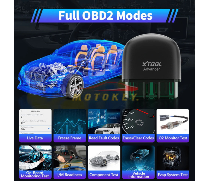 XTOOL Advancer AD20 Car Engine Diagnostic Tools OBD2 Code Reader ...