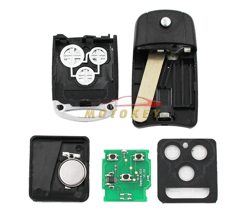 Honda Accord 2008 - 2012 3 Button Remote Flip Key