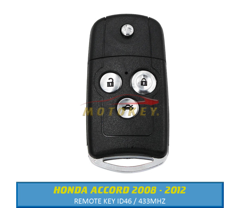 Honda Accord 2008 - 2012 3 Button Remote Flip Key