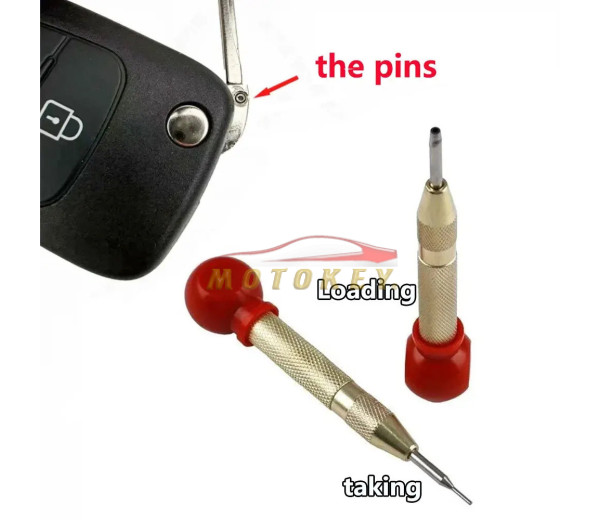 2 PCS Hammer-less Flip Key Pin Removal Tool