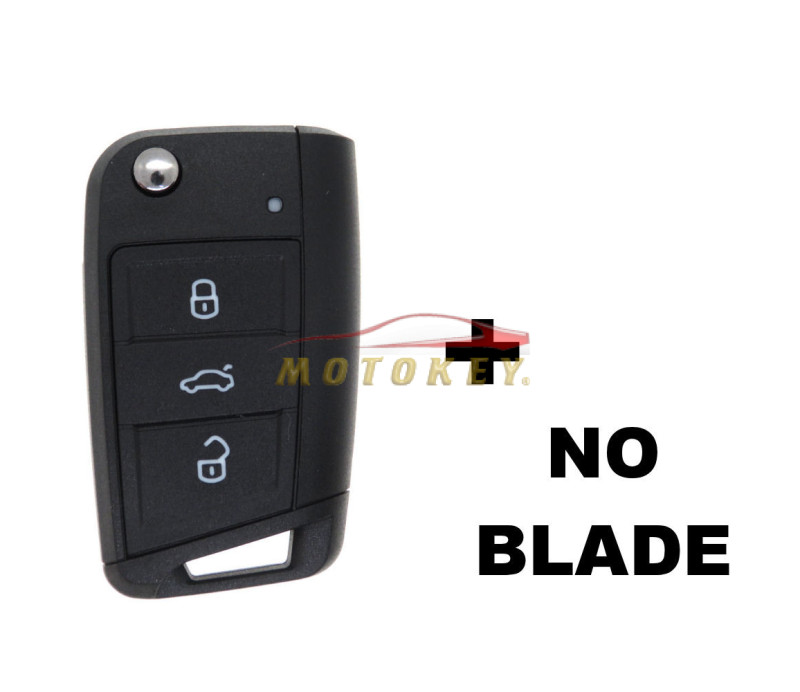 VW Golf Polo Jetta MK7 - 3 Button Key Case Black