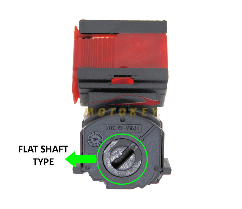 Renault 4 Pin Ignition Switch - Flat Shaft