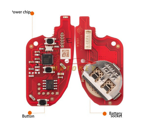 VVDI DS Shape Universal Wire 3 Button Remote Key - XKDS20