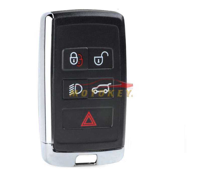Landrover Jaguar 5 Button Smart Key Case - High Quality Chrome