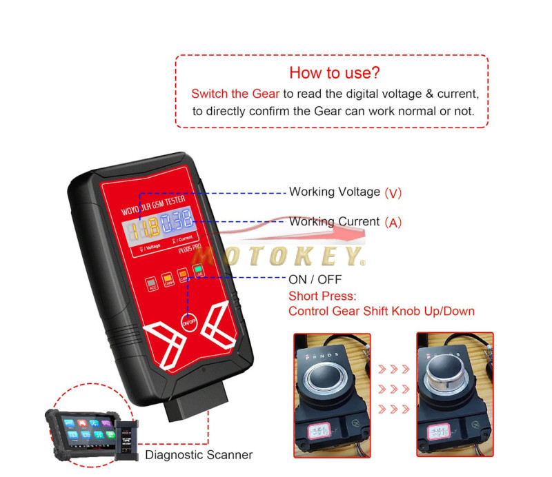 Woyo JLR Gear Knob Tester - PL005