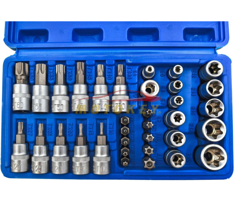 34 Pcs E-Socket Set with Carry Case