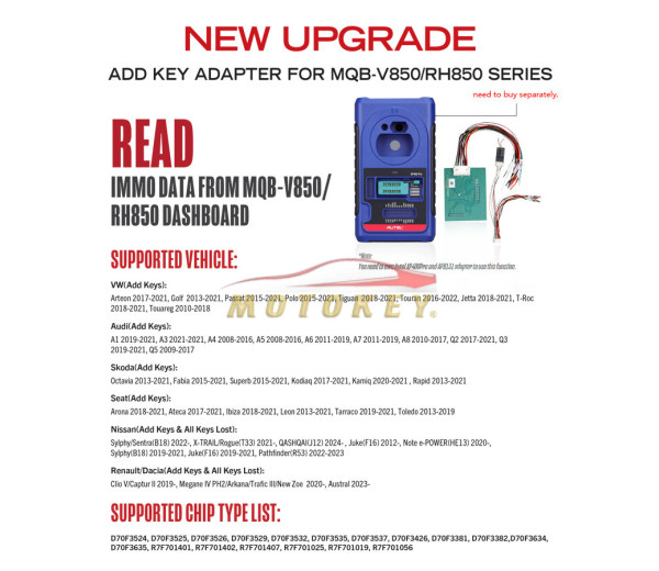 Autel APB131 V850 RH850 Adaptor set
