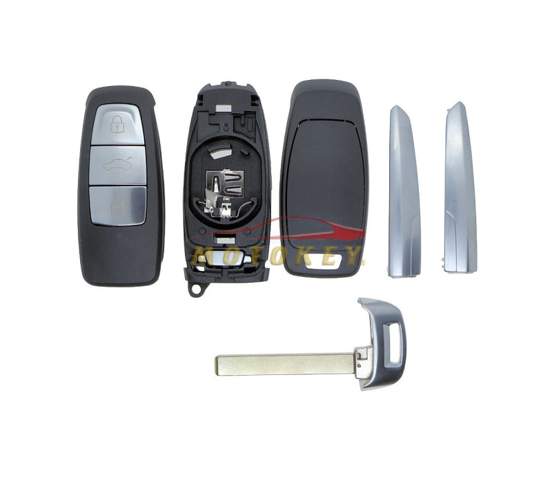 Audi MLB A4 A6 3 Button Smart Key Case with Keyblade