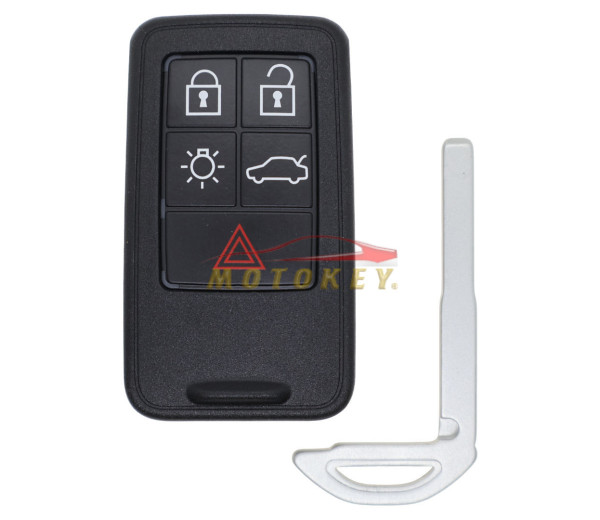 Volvo 5 Button Smart Key Case - Dual battery Connector - S40 XC60 XC70