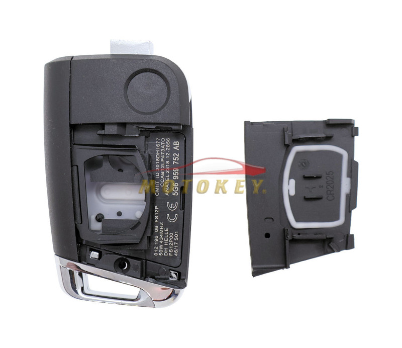 VW Golf 7 Polo TSi Kombi Tiguan MK7 - 3 Button Key Case Semi Chrome