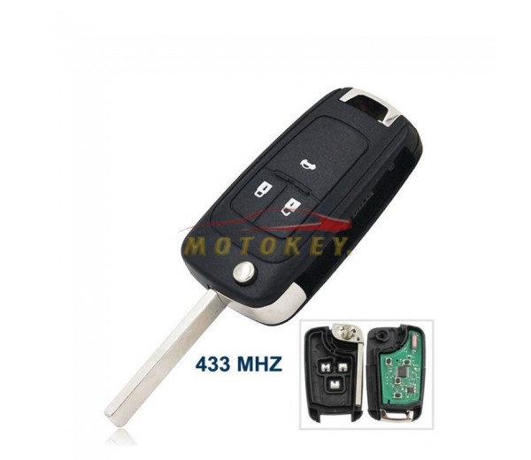 Chevrolet Cruze / Sonic / Astra J 3 Button Flip Key 433MHZ / ID46