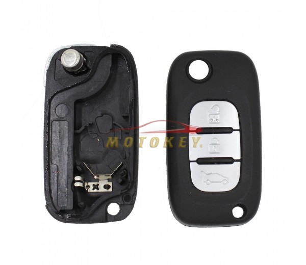 Renault 3 Button Flip Key Case