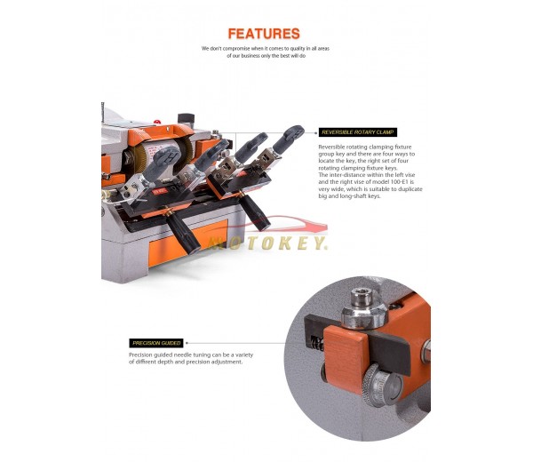 Defu 100E1 Latch and Mortice 2 in 1 Key Cutting Machine