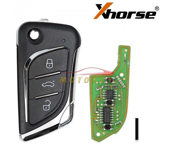 VVDI Lexus Shape Universal Wire 3 Button Remote Key - XKLKS0EN