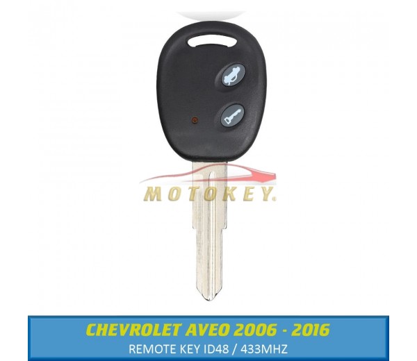 Chevrolet Aveo 2 Button Remote Key 2009 - 2016