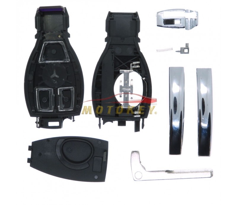 Mercedes Benz W204 / W207 Chrome Key Case 3 Button