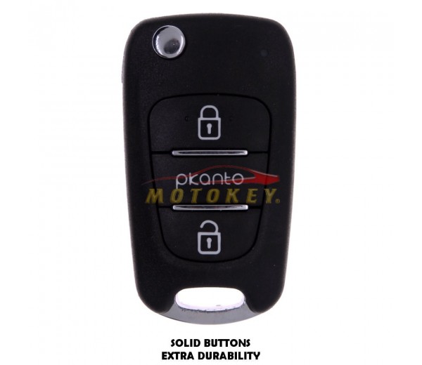 Kia Picanto 3 Button Flip Key Case - Solid Buttons