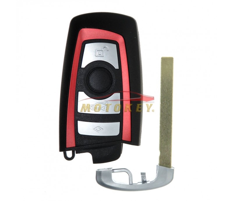BMW F-Series 4 Button Smart Key Case - Red Trim