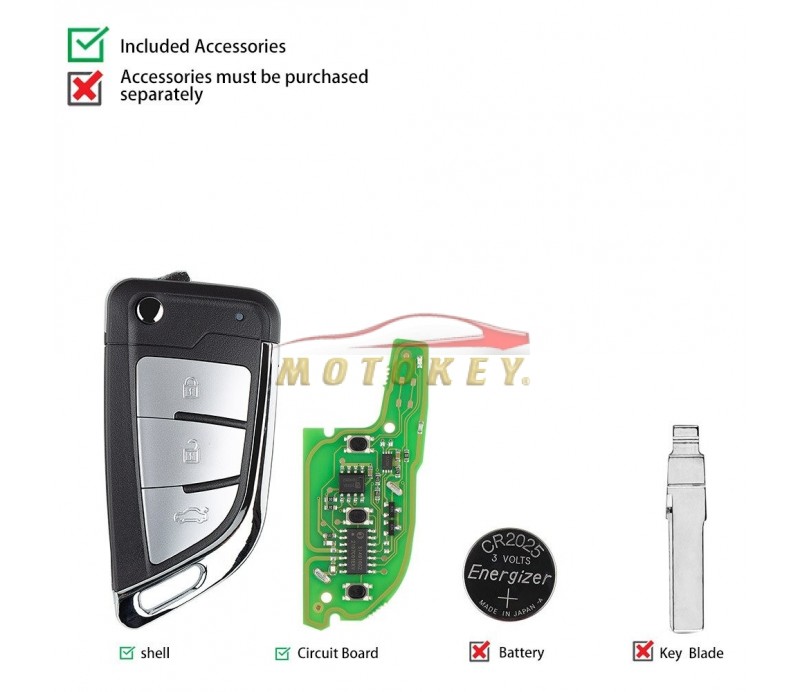 VVDI Universal Super Remote Key 3 Button - XEKF21