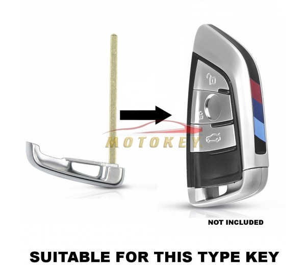 BMW F-Series New Shape Emergency Key Blank - HU100R
