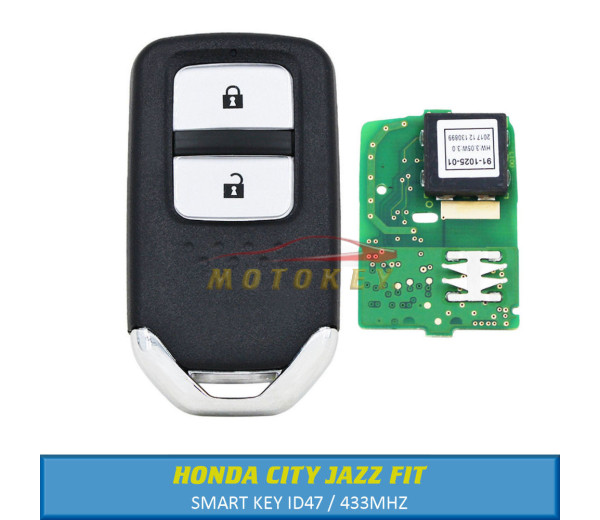 Honda City Fit Jazz HRV 2 Button Smart Key - Aftermarket