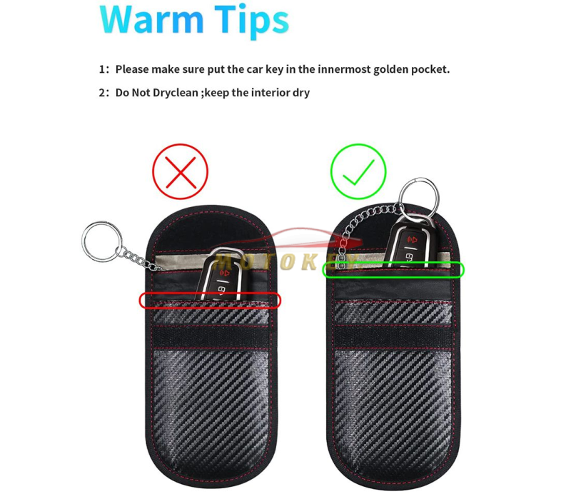 Faraday Signal Blocking Pouch for smart keys
