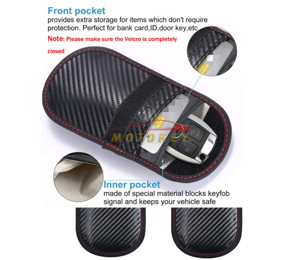 Faraday Signal Blocking Pouch for smart keys