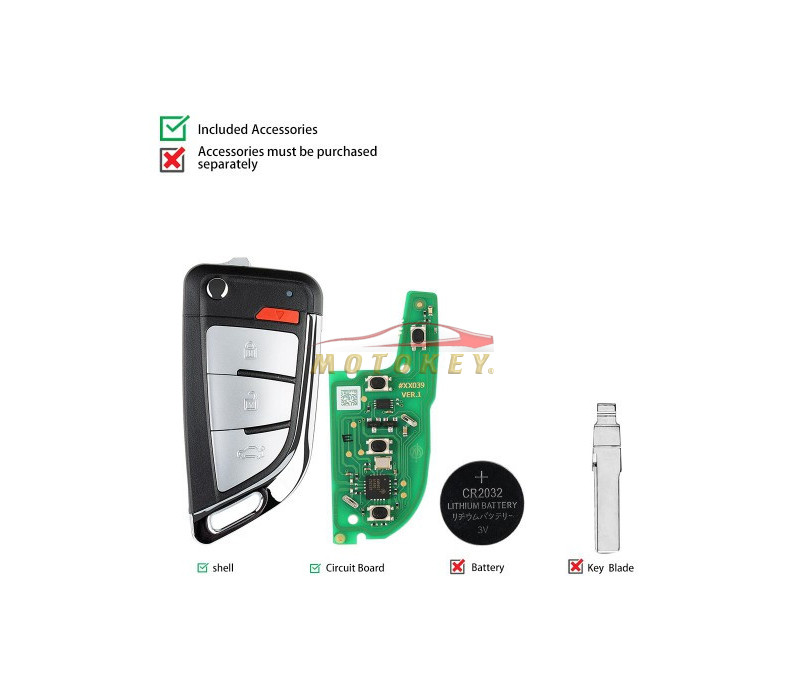 VVDI Universal Super Remote Key 4 Button - XEKF20