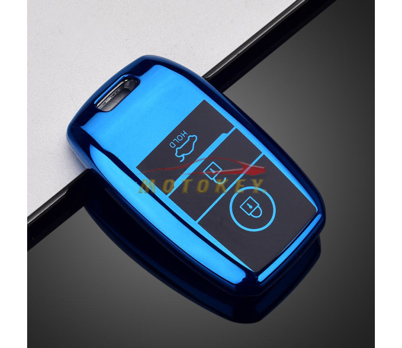 TPU Cover for Kia Smart Key 3 Button - Blue