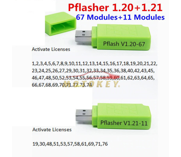 PCMflash USB Dongle V1.20 with 67 Modules and V1.21 - 11 Modules with ...